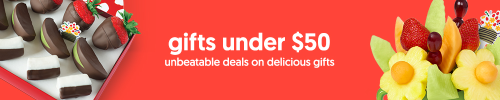 Gourmet Fruit Baskets and Chocolate Covered Strawberries under $50